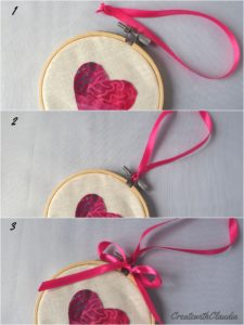 No-Sew Valentine's Day Embroidery Hoop Patchwork Wall Hanging - Create ...