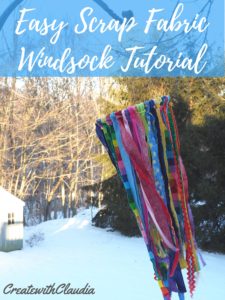 Easy Scrap Fabric Windsock Tutorial - Create with Claudia