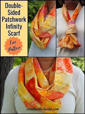 Patchwork Infinity Scarf Pattern - Create with Claudia