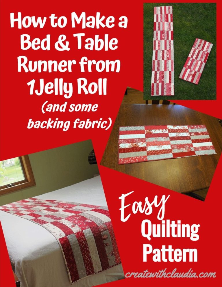 Jelly Roll Bed Runner Pattern - Create with Claudia