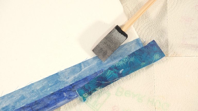 How to Make a Scrap Fabric Découpage Collage - Create with Claudia