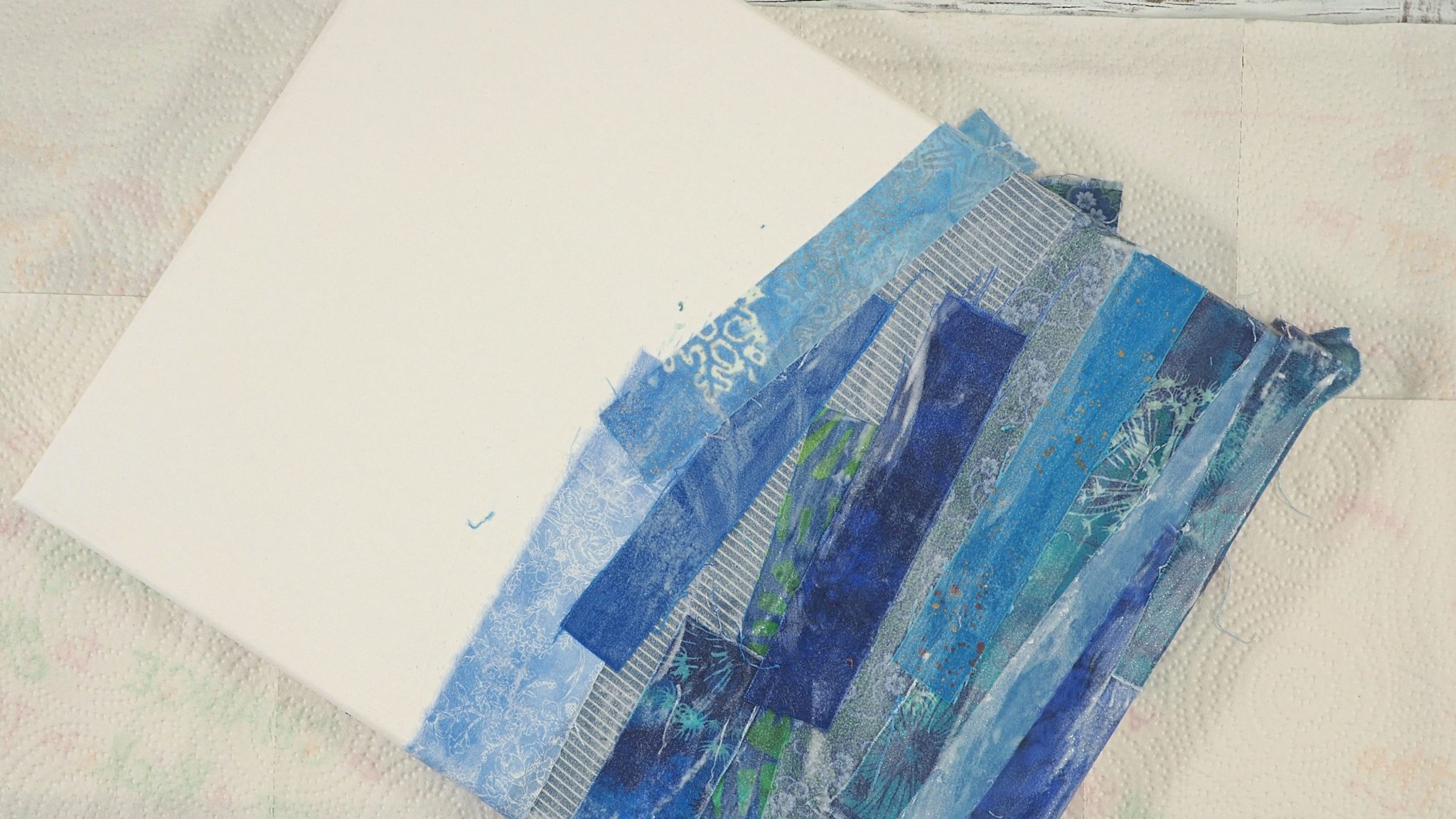 How to Make a Scrap Fabric Découpage Collage - Create with Claudia