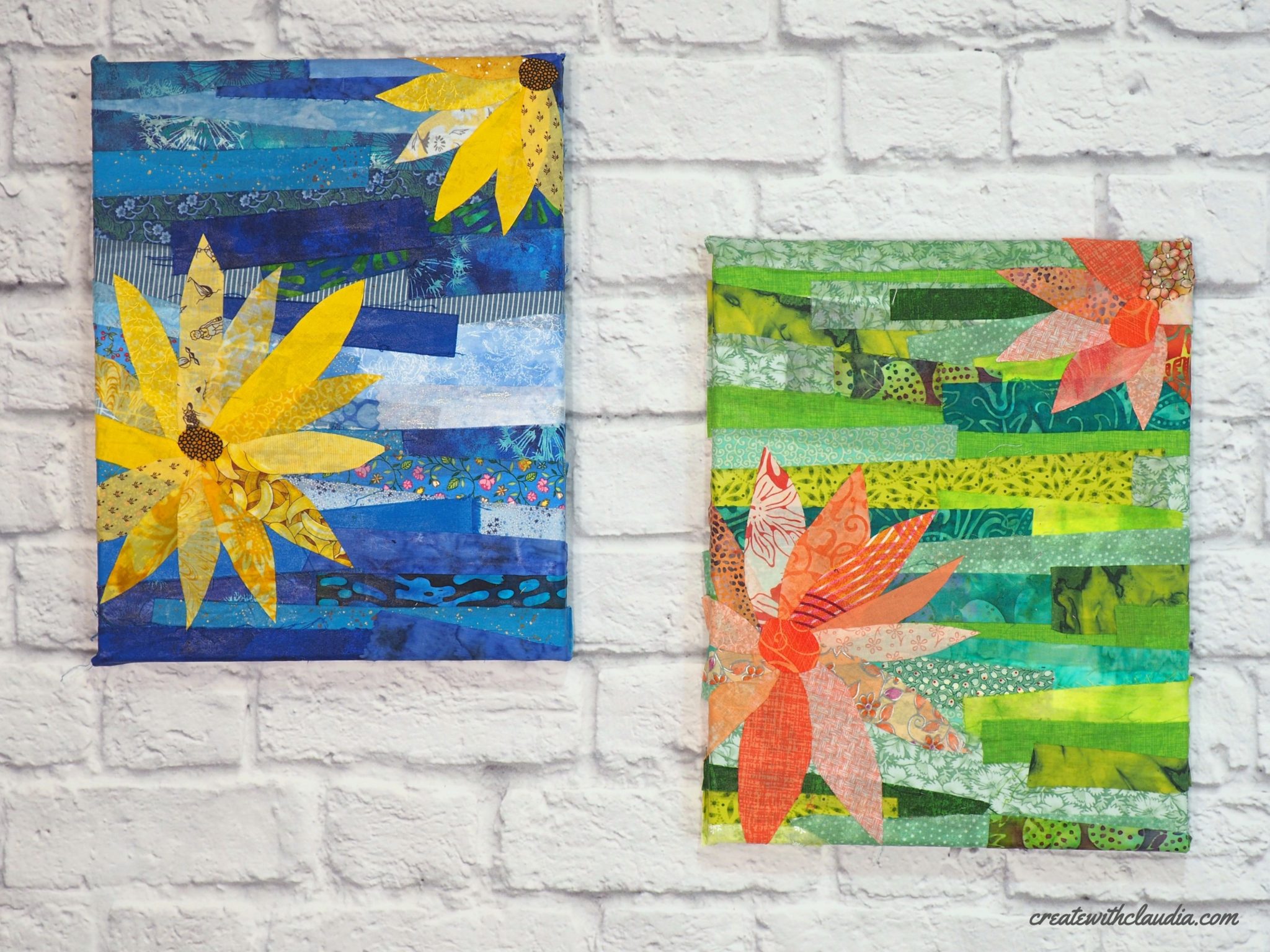 How to Make a Scrap Fabric Découpage Collage - Create with Claudia