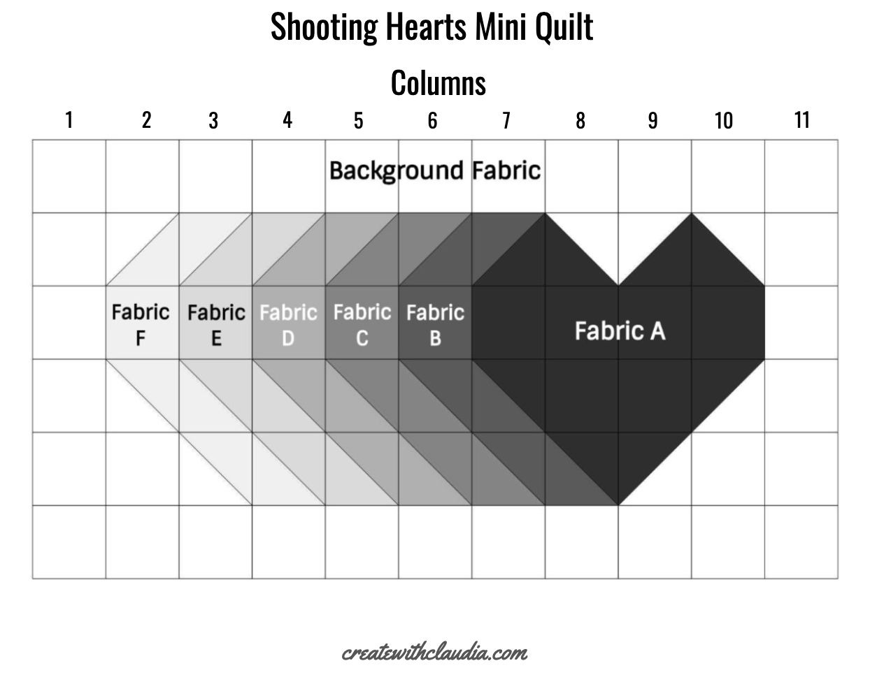 Shooting Hearts Mini Quilt Tutorial - Create with Claudia