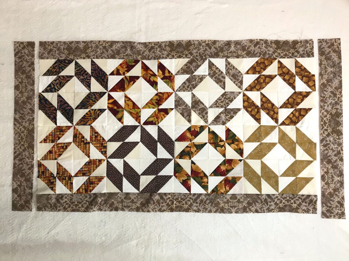 Swirling Leaves Quilted Table Runner Pattern - Create with Claudia