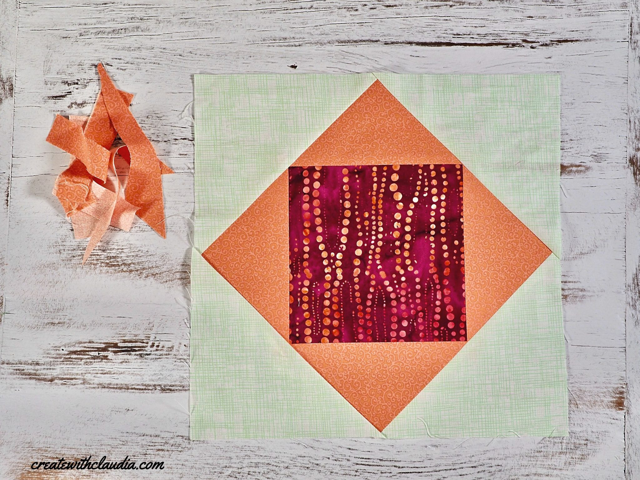 How to Make a Square in a Square Quilt Block - Create with Claudia