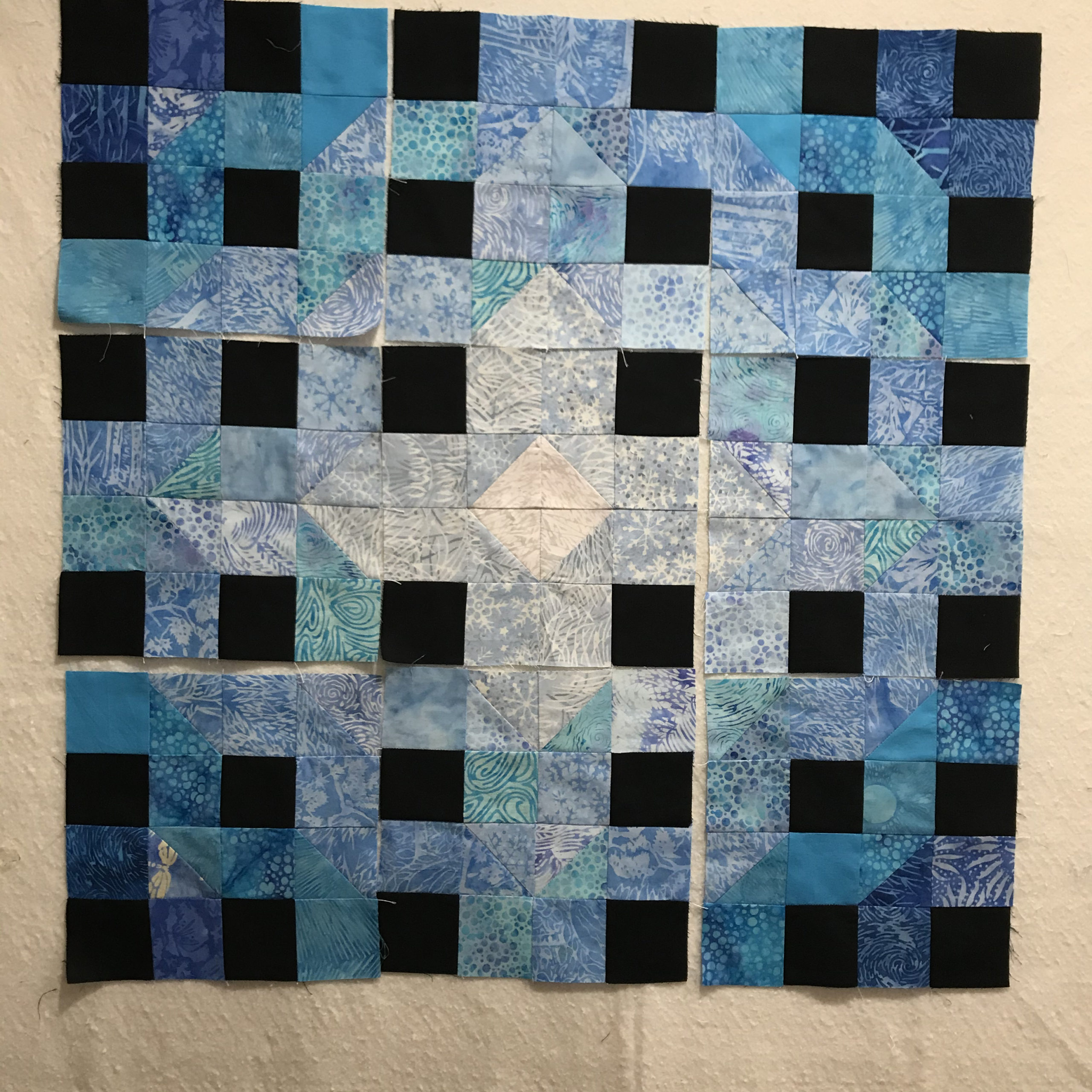 Island Batik Scrap Buster Quilt - Roquefort - Create with Claudia