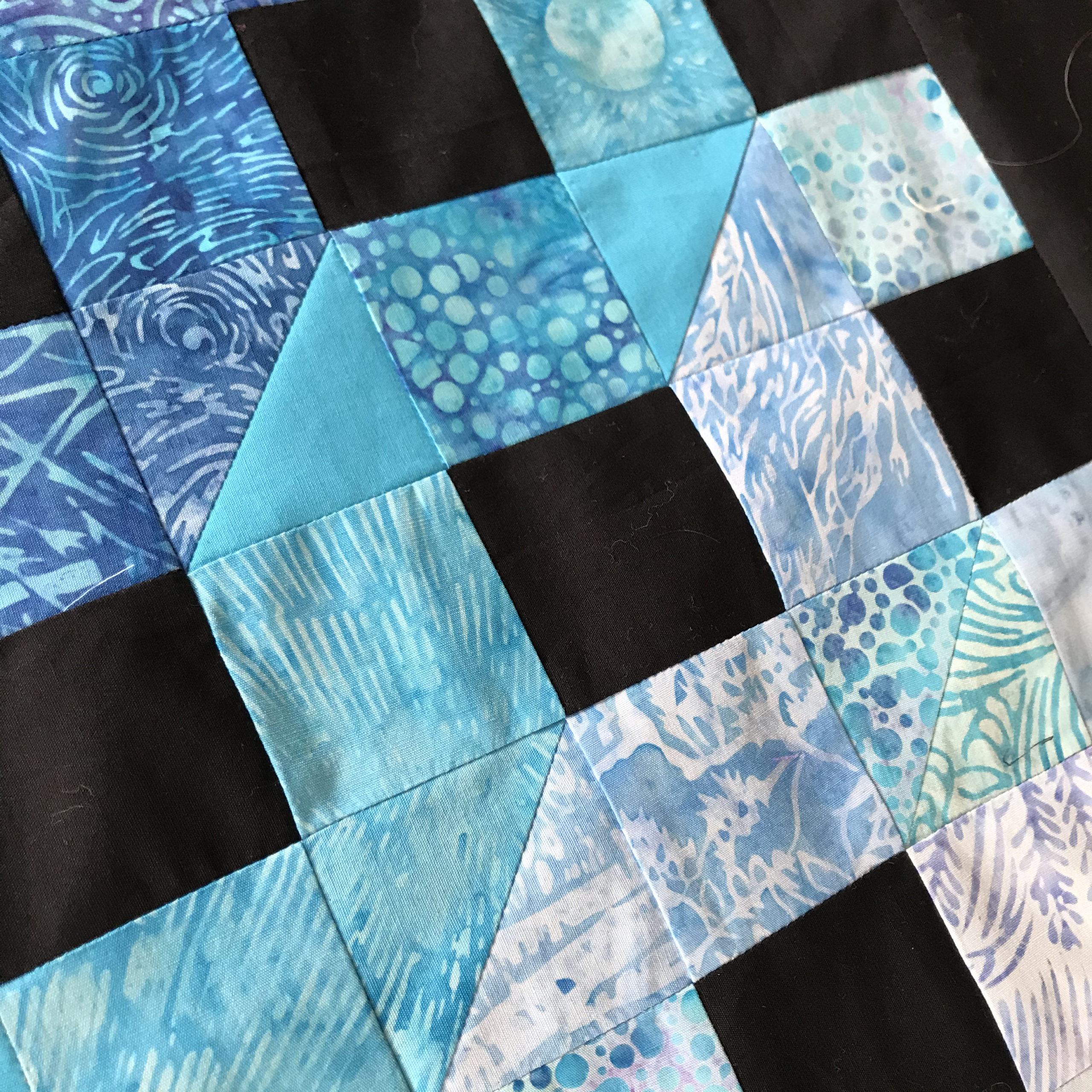 Island Batik Scrap Buster Quilt - Roquefort - Create with Claudia