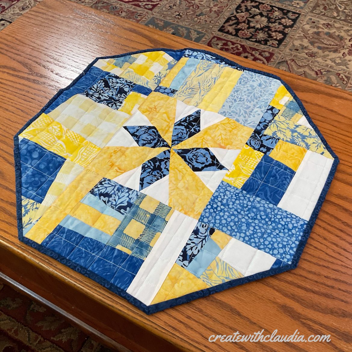 How to Make an Octagonal Table Topper - Create with Claudia