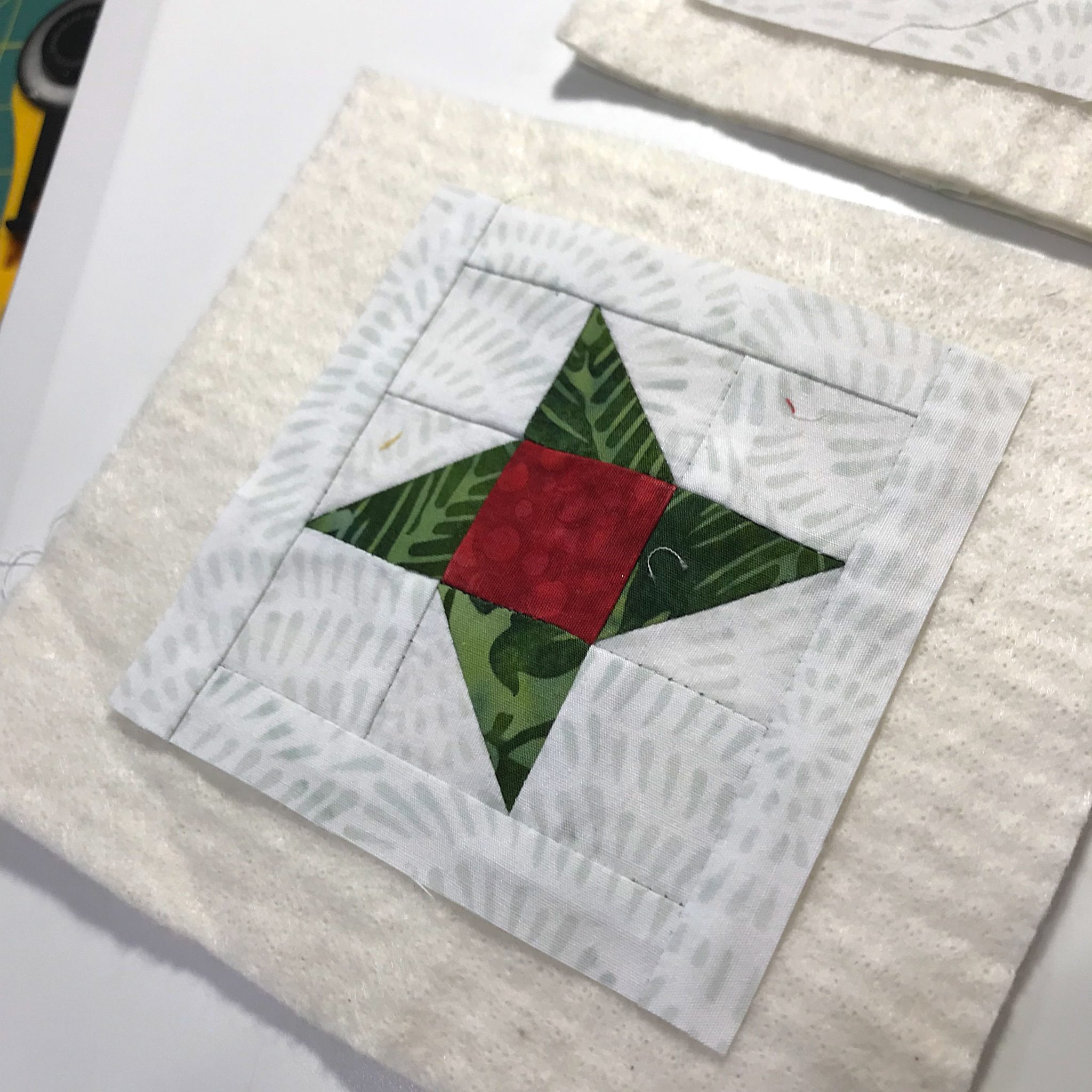 Mini Quilt Block Embroidery Hoop Ornaments Tutorial - Create with Claudia