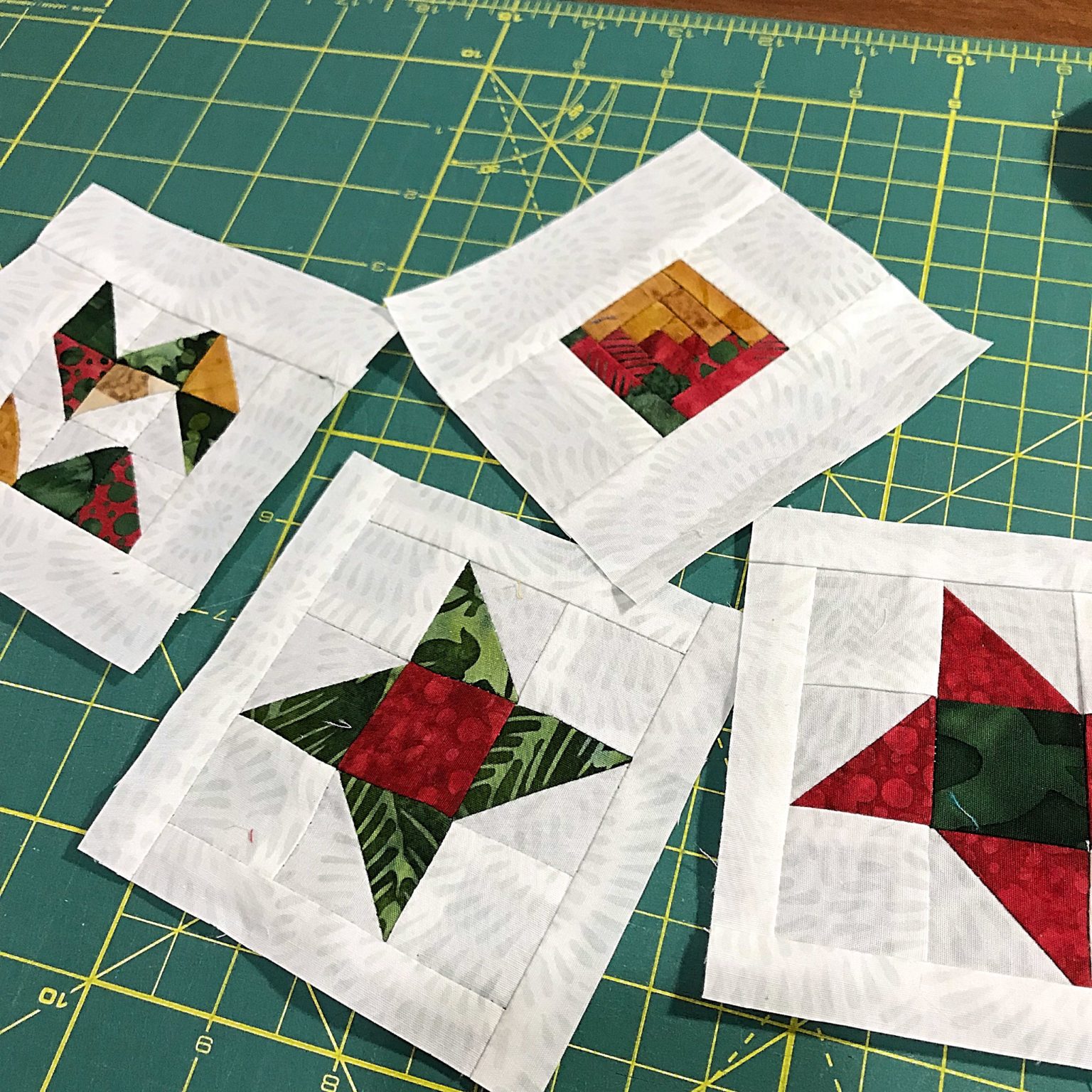 Mini Quilt Block Embroidery Hoop Ornaments Tutorial - Create with Claudia