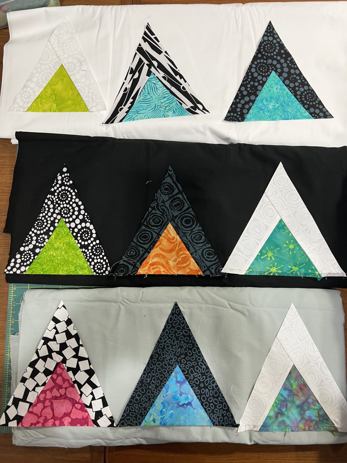 Triangle Tricks Quilting with Island Batik - Create with Claudia