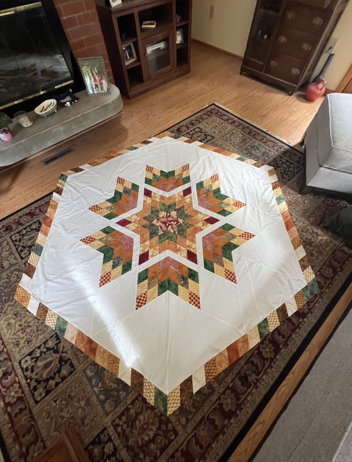 Six Pointed Lone Star Quilt - Create with Claudia