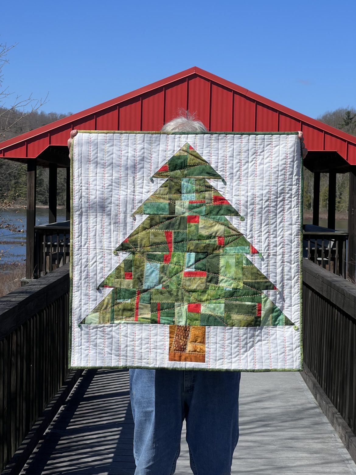 Crazy Quilted Christmas with Aurifil and Island Batik - Create with Claudia