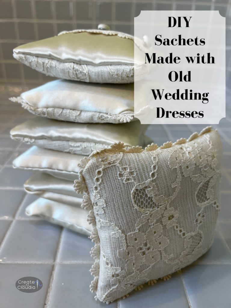 DIY Lavender Sachets - How to Make a Sachet out of an Old Wedding Dress ...