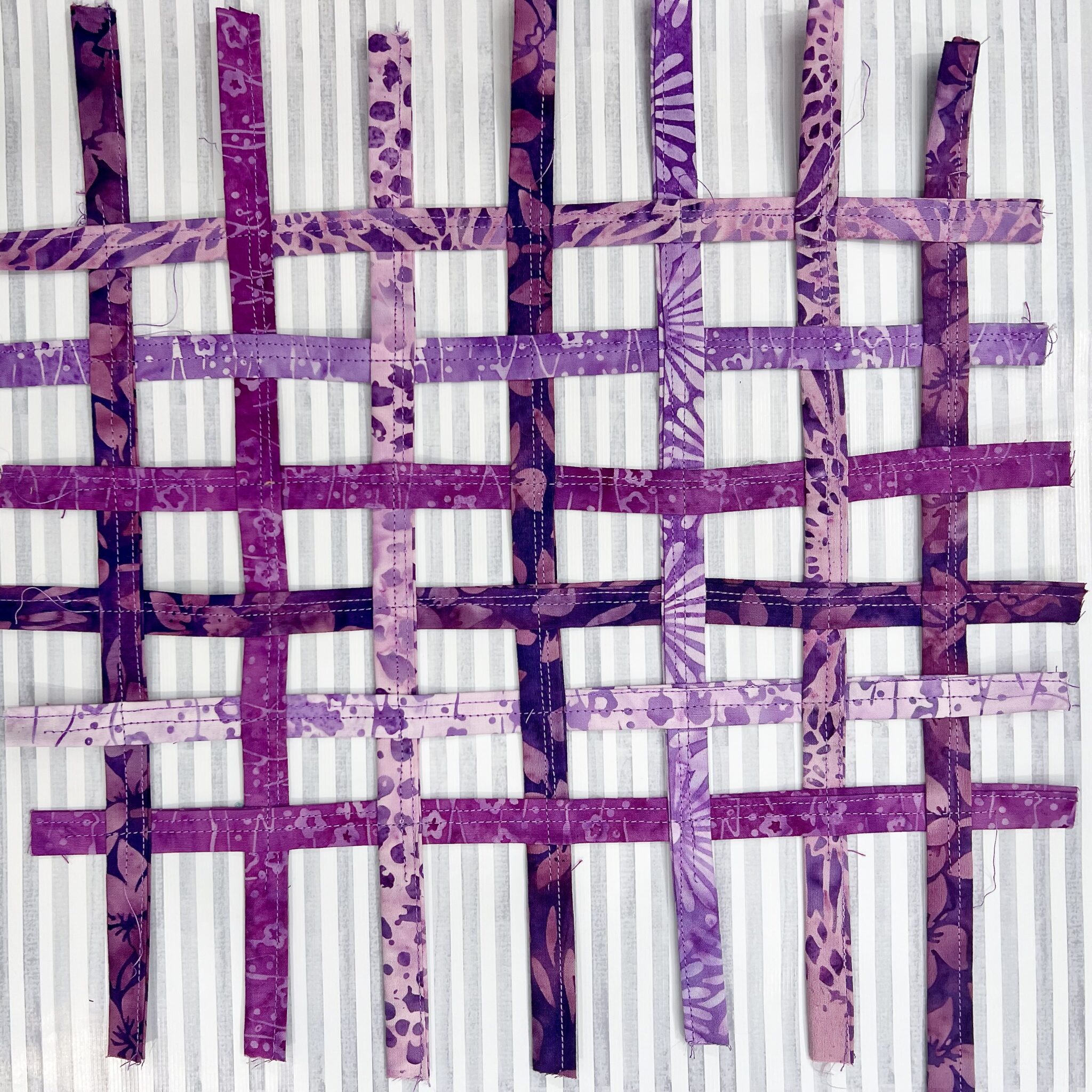 Woven Fabric Strips Lace Tutorial - Create with Claudia